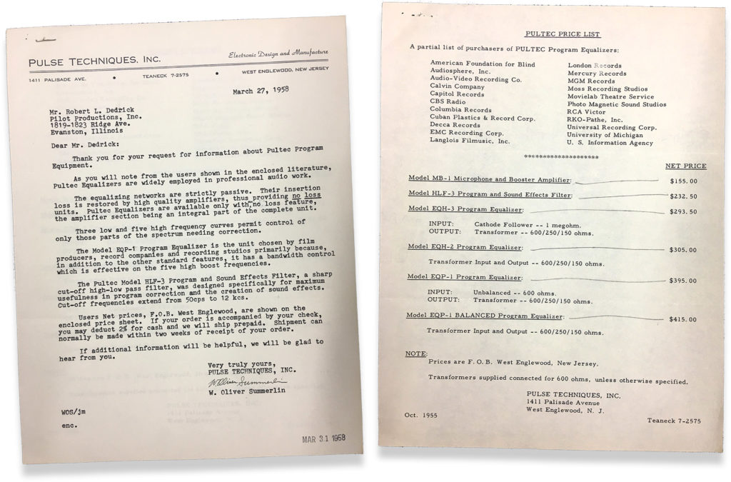 History - Pultec® - Pulse Techniques